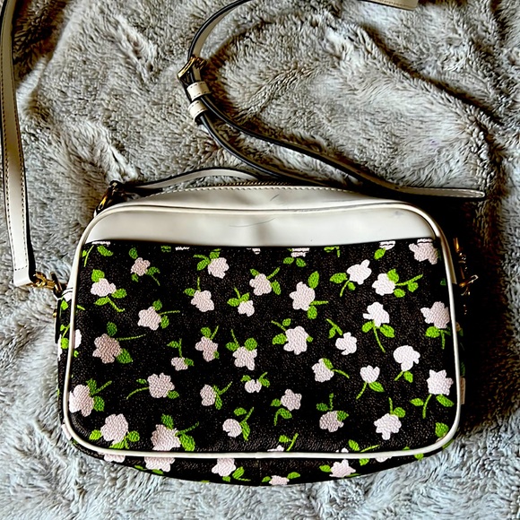 Michael Kors | Bags | Authentic Mk Brown With Pink Flowers | Poshmark
